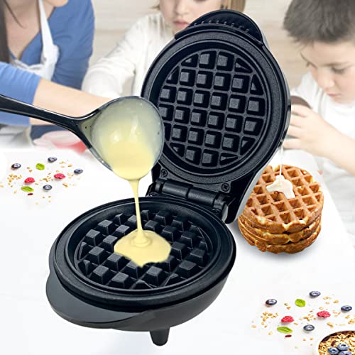 Aoruru Mini Waffle Maker Electric waffle iron Nonstick Chaffle Maker for Kids 600W