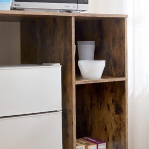 Yak About It® Mini Fridge Dorm Station - Dark Wood