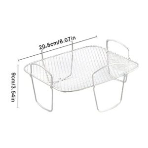 Air Fryer Rack Air Fryer Accessories Set Air Fryer Rack for Air Fryer 304 Stainless Steel Food Dehydrator Rack Toast Rack Grill, Airfryer Accessories, Fryer Basket