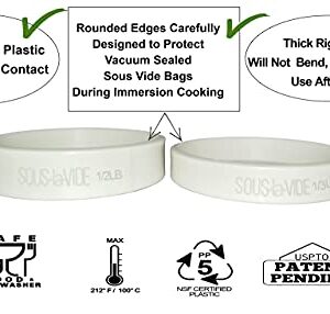 Sous Vide Perfect Hamburger/Burger Immersion Cooking Rings, SET of 6 (1/3 LB. Rings)