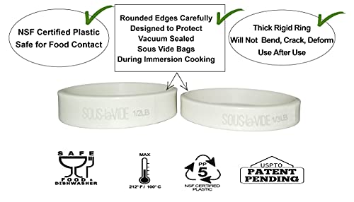 Sous Vide Perfect Hamburger/Burger Immersion Cooking Rings, SET of 6 (1/3 LB. Rings)