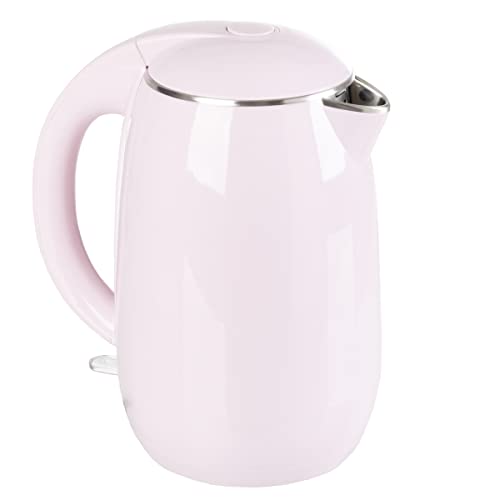 Electric Kettle – Auto-Off Rapid Boil Water Heater with Stainless-Steel Interior and Double Wall Construction by Classic Cuisine (Pink), 1.8 L