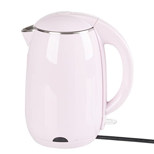 Electric Kettle – Auto-Off Rapid Boil Water Heater with Stainless-Steel Interior and Double Wall Construction by Classic Cuisine (Pink), 1.8 L