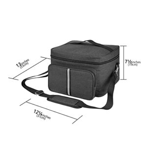 Kingshion Storage Shoulder Bag Compatible with Most 4-slice Toasters, Toaster Portable Storage Bag with zipper for Most 4-slice Toasters and Extra Accessories (Dark Grey)