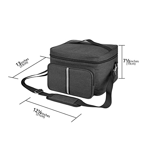 Kingshion Storage Shoulder Bag Compatible with Most 4-slice Toasters, Toaster Portable Storage Bag with zipper for Most 4-slice Toasters and Extra Accessories (Dark Grey)