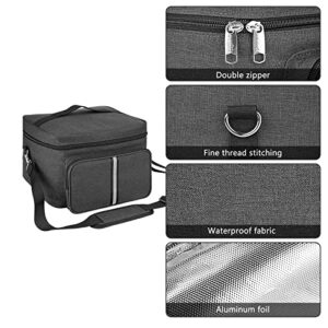 Kingshion Storage Shoulder Bag Compatible with Most 4-slice Toasters, Toaster Portable Storage Bag with zipper for Most 4-slice Toasters and Extra Accessories (Dark Grey)