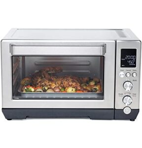 ge convection toaster oven | quartz heating technology | large capacity toaster oven complete with 7 cook modes & oven accessories | countertop kitchen essentials | 1500 watts | stainless steel