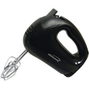 brentwood hm-44 lightweight 5-speed electric hand mixer, black