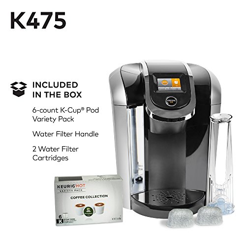 Keurig K475 Coffee Maker, Single Serve K-Cup Pod Coffee Brewer, Programmable Brewer, Black