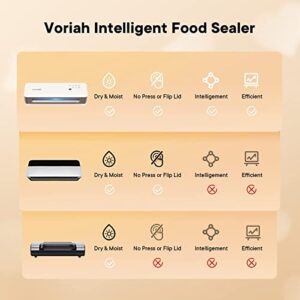 Vacuum Sealer Machine, voriah automatic smart touch screen Vacuum Sealer Machine (automatic & manual optional)，9-in-1 multi-function sealing mode For food preservation and storage，Pow erful Dual Pumps Food Air Sealing System, Sous Vide ，machine washabl