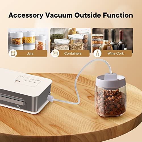 Vacuum Sealer Machine, voriah automatic smart touch screen Vacuum Sealer Machine (automatic & manual optional)，9-in-1 multi-function sealing mode For food preservation and storage，Pow erful Dual Pumps Food Air Sealing System, Sous Vide ，machine washabl