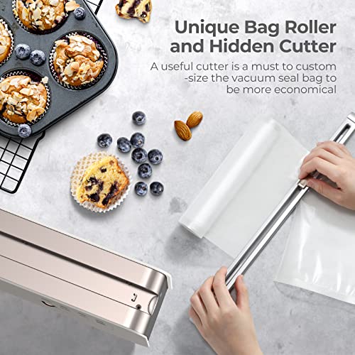 Vacuum Sealer Machine, voriah automatic smart touch screen Vacuum Sealer Machine (automatic & manual optional)，9-in-1 multi-function sealing mode For food preservation and storage，Pow erful Dual Pumps Food Air Sealing System, Sous Vide ，machine washabl