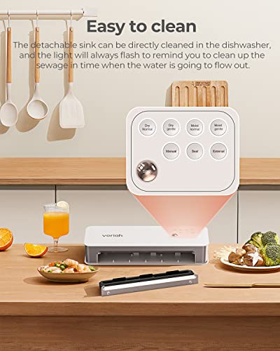 Vacuum Sealer Machine, voriah automatic smart touch screen Vacuum Sealer Machine (automatic & manual optional)，9-in-1 multi-function sealing mode For food preservation and storage，Pow erful Dual Pumps Food Air Sealing System, Sous Vide ，machine washabl