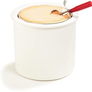 Carlisle FoodService Products Coldmaster Plastic Ice Cream Server and Lid, 3 Gallon, White