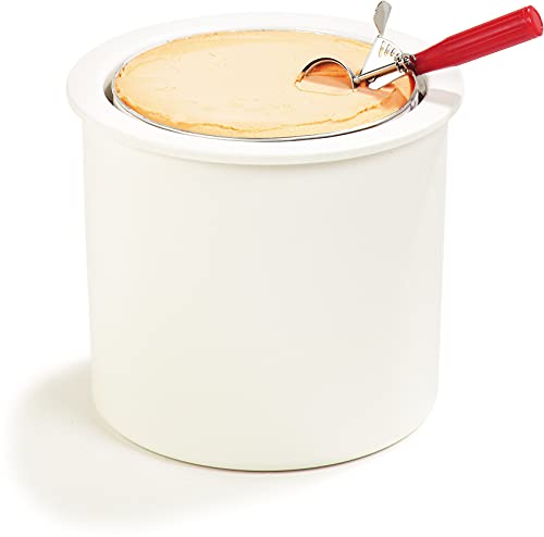 Carlisle FoodService Products Coldmaster Plastic Ice Cream Server and Lid, 3 Gallon, White