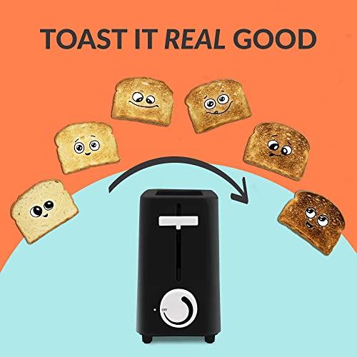 Nostalgia MyMini™ Single Slice Toaster - Extra Wide Slot - With Crumb Tray - 500 Watts