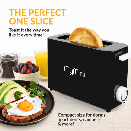 Nostalgia MyMini™ Single Slice Toaster - Extra Wide Slot - With Crumb Tray - 500 Watts