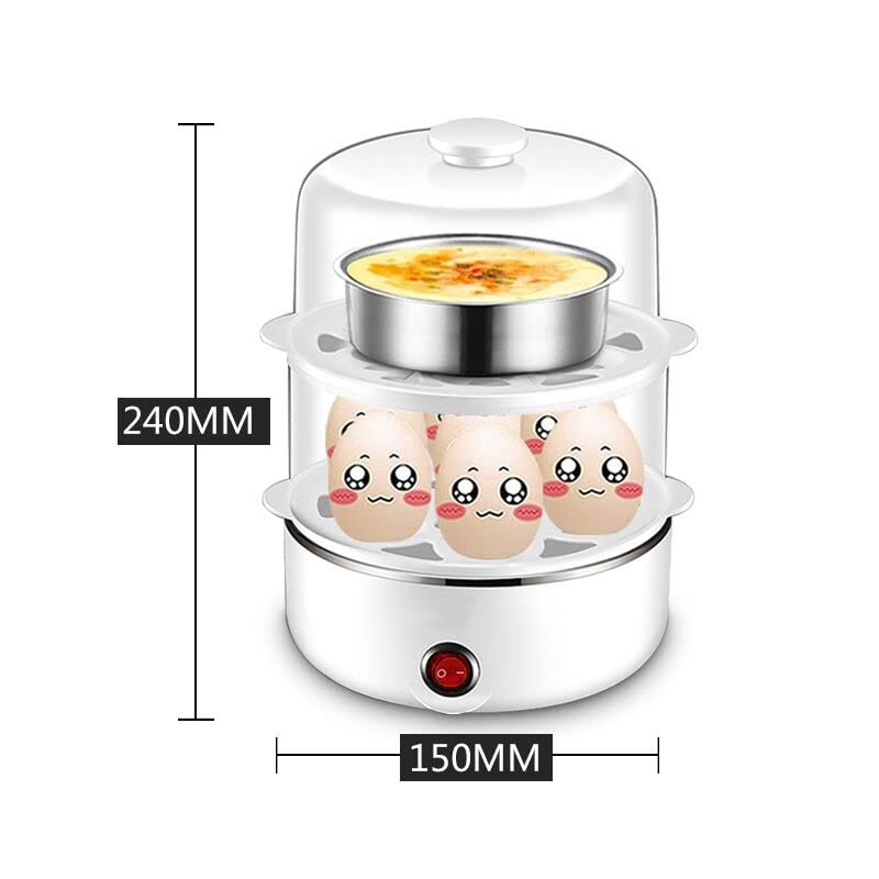 egg cooker for hard boiled eggs electric egg maker machine mini egg boiler for hard boiled Rapid eggs steamer food steamer -14 Egg Capacity Tray - Double Stack