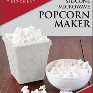 Microwave Air Popper | BPA Free Premium European Grade Clear Platinum Silicone Popcorn Maker | Replaces Microwave Popcorn Bags | Enjoy Air Popped Popcorn - No Oil Needed | by Cestari (2 Quarts)