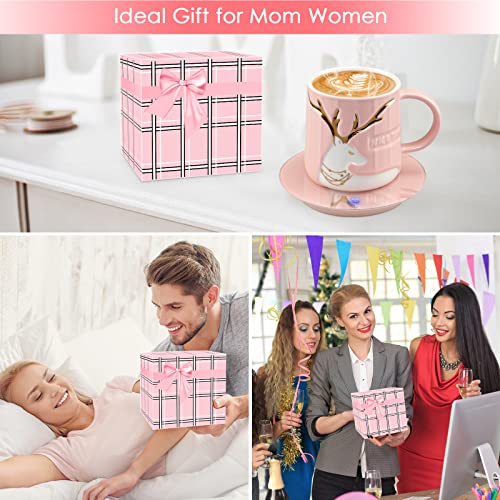 Gifts for Mom Wife Women, Coffee Warmer with Mug Set, Electric Coffee Cup Warmer with 15.2oz Mug, Coffee Mug Warmer for Desk, Coffee Lovers Gifts for Birthday, Valentine's Day Gifts