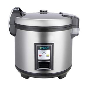 onlicuf commercial electric stainless steel rice cooker 60-cup cooked (30-cup uncooked) 1350w for restaurant