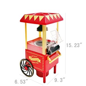 FixtureDisplays® Mini Popcorn Machine Carriage Shape Tabletop Popcorn Maker 9" L x 7" W x 15 1/2" H 15914