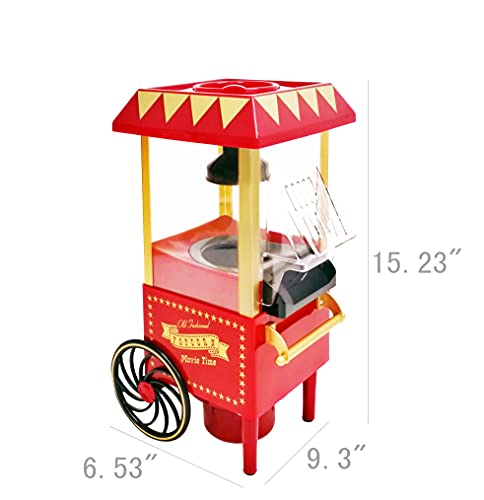 FixtureDisplays® Mini Popcorn Machine Carriage Shape Tabletop Popcorn Maker 9" L x 7" W x 15 1/2" H 15914