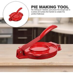 UPKOCH Dough Press Tortilla Machine Steel Tortilla Press Tortilla Maker Steel Making Tools Large Red Aluminum Best Tortilla Press Pizza Dough Press Tortilla Press 10 Inch