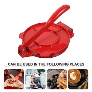 UPKOCH Dough Press Tortilla Machine Steel Tortilla Press Tortilla Maker Steel Making Tools Large Red Aluminum Best Tortilla Press Pizza Dough Press Tortilla Press 10 Inch