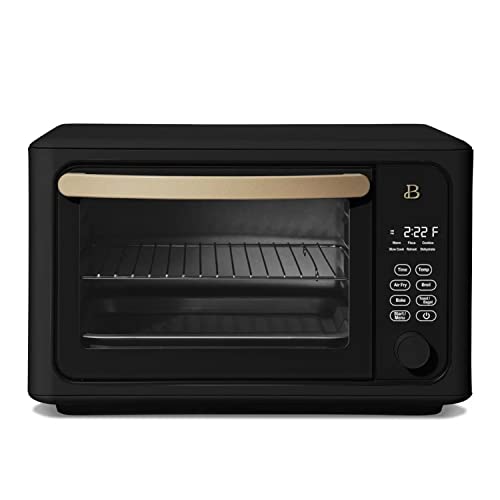 Beautiful 6 Slice Touchscreen Air Fryer Toaster Oven,by Drew Barrymore (Black Sesame)