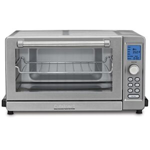 cuisinart tob-135 deluxe convection toaster oven broiler, brushed stainless, 9.3" x 18.3" x 15.3", silver