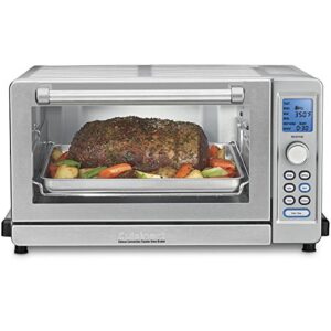 Cuisinart TOB-135 Deluxe Convection Toaster Oven Broiler, Brushed Stainless, 9.3" x 18.3" x 15.3", Silver