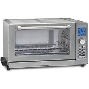 Cuisinart TOB-135 Deluxe Convection Toaster Oven Broiler, Brushed Stainless, 9.3" x 18.3" x 15.3", Silver