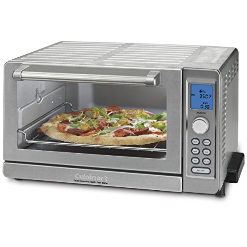 Cuisinart TOB-135 Deluxe Convection Toaster Oven Broiler, Brushed Stainless, 9.3" x 18.3" x 15.3", Silver