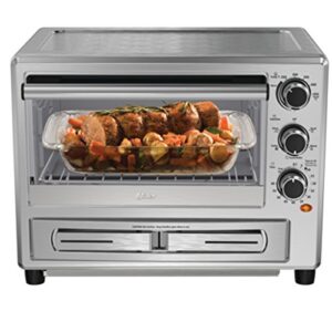 Oster Convection Oven with Dedicated Pizza Drawer, Stainless Steel (TSSTTVPZDS),Large