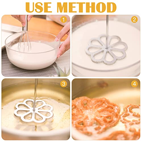 Flower Rosette Iron Waffle Molds: Creative Cake Printing Cookie Pastry Mold with Handle for Dessert Biscuit Waffle Baking Gadget