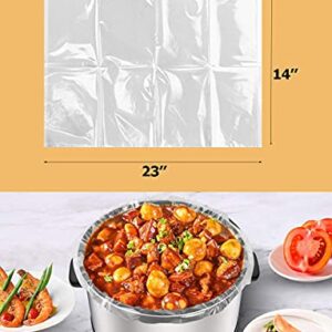 Newcos 16 Bags Slow Cooker Liners, Disposable Multi Use Cooking Bags,Large Size Fit 3QT to 8QT, Plastic Bags for Slow Cooker, Pans, Aluminum Cooking Trays, BPA Free-13 x 21 Inches, 3 quarts