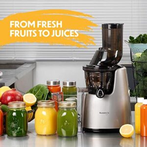 Kuvings Whole Slow Juicer Elite C7000W - Higher Nutrients and Vitamins, BPA-Free Components, Easy to Clean, Ultra Efficient 240W, 60RPMs,White,Whilte