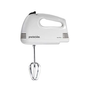 proctor silex 62509ps 5-speed hand mixer, white