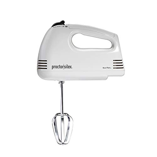 Proctor Silex 62509PS 5-Speed Hand Mixer, White