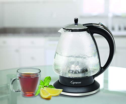 Capresso 240.03 Water Kettle, 48 oz, Polished Chrome and Black