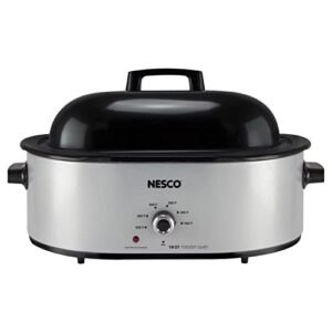 nesco mwr18-47 electric roaster, standard, silver