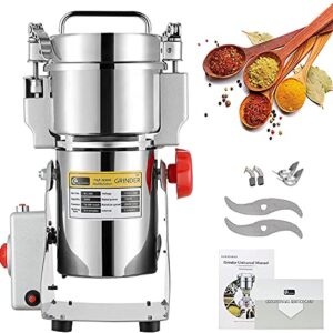 CGOLDENWALL 300g High-Speed Electric Grain Grinder Mill Stainless Steel for Commercial Spice Grinder Pulverizer for Dried Cereals Grains Spices Herbs 110V Gift for Mom/Wife