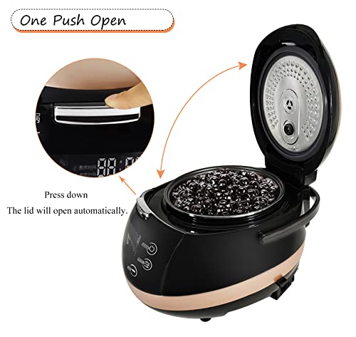 Fully Automatic Pearl Pot Pearl Tapioca Cooker Pearl Maker 5L for Boba Tea & Bubble Tea & Milk Tea Touchscreen 110V