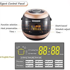 Fully Automatic Pearl Pot Pearl Tapioca Cooker Pearl Maker 5L for Boba Tea & Bubble Tea & Milk Tea Touchscreen 110V