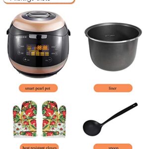 Fully Automatic Pearl Pot Pearl Tapioca Cooker Pearl Maker 5L for Boba Tea & Bubble Tea & Milk Tea Touchscreen 110V