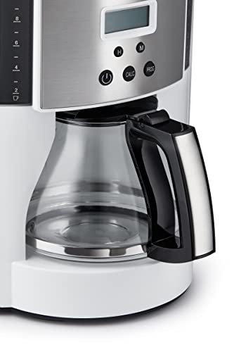 Melitta Aroma Enhance Drip Coffee Maker, with Glass Carafe, 10 Cups Capacity, White