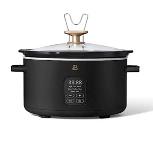 beautiful 6 quart programmable slow cooker, drew barrymore (black sesame)