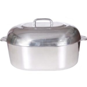 cajun classic 18-inch oval aluminum roaster - gl10055