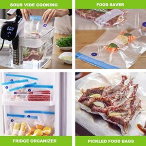 VMSTR 1-Quart BPA-Free Multilayer Construction Vacuum Zipper Bags, 10 Count